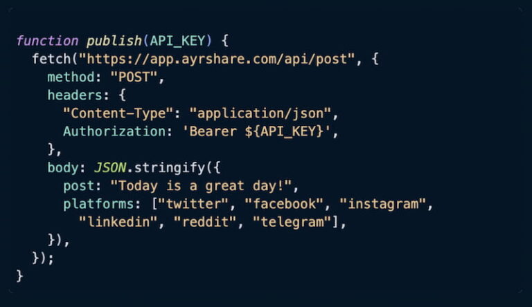 Social Media APIs for Posting, Scheduling, and Analytics | Ayrshare