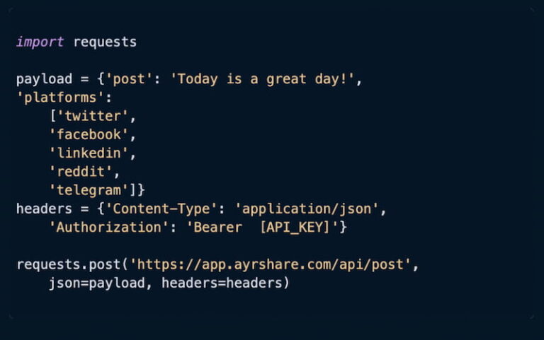 Social Media APIs for Posting, Scheduling, and Analytics | Ayrshare